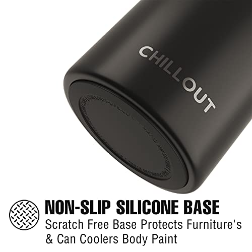 CHILLOUT LIFE Skinny Can Cooler for Slim Beer & Hard Seltzer | 12oz Stainless Steel Tall Triple Insulated Can Drink Holder - 1 Pack