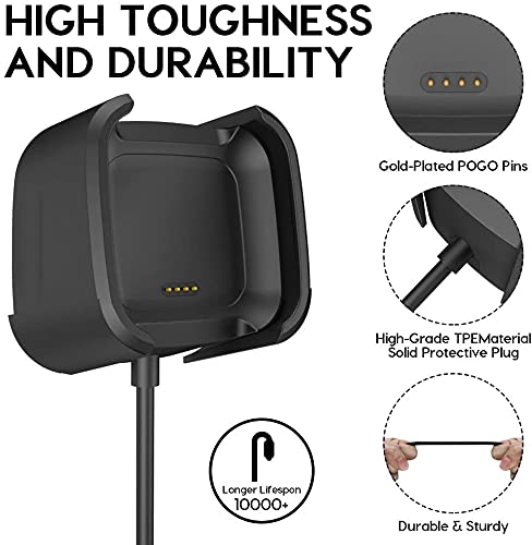 AWINNER Charger Compatible with Fitbit Versa 2 (Not for Versa/Versa Lite), Replacement USB Charging Cable Dock Stand for Versa 2 Health & Fitness Smartwatch, 3Ft Sturdy Power Cord