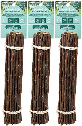 Oxbow 3 Pack of Apple Stick Bundle Small Animal Chew Toys
