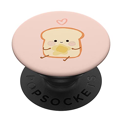 Cute Toast and Butter Graphic PopSockets Swappable PopGrip