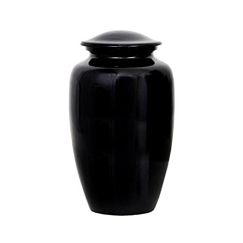HLC Lovely Butterfly Black Finish Cremation Urn for Human Ashes - Funeral Urn Handcrafted - Affordable Urn for Ashes (Adult (200 lbs) – 10.5 x 6 “ , Cremation Urn)