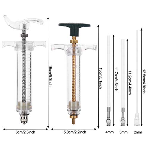OBANGONG 2 Sets Hand Feeding Syringe for Birds,Feeding Tubes used for Pet Baby Bird Parrot feed milk and medicine,20ml,10ml