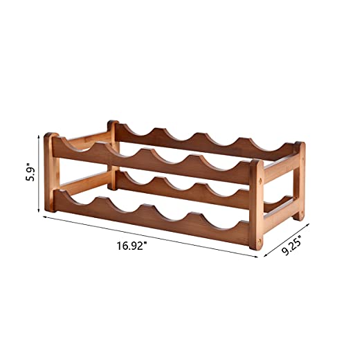Maydear Multi-Tier Bamboo Wine Rack, Wine Racks Countertop, Freestanding Display Stand Shelves-2 Tier