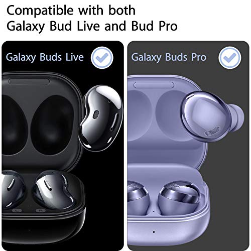 Tamiia for Samsung Galaxy Buds Pro 2 Case (2021) Samsung Galaxy Buds Pro Case (2021)/Galaxy Buds Live Case (2020),Camo Black Soft Silicon,Night Luminous ,Comes with a Aluminum Carabiner