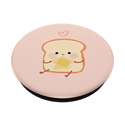 Cute Toast and Butter Graphic PopSockets Swappable PopGrip