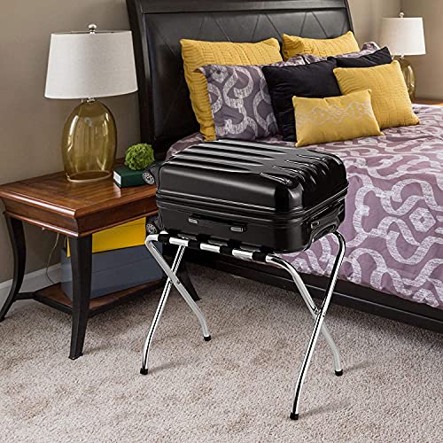 Giantex Luggage Rack, Silver, Black