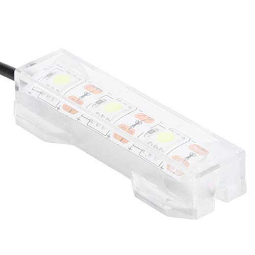bizofft LED Aquarium Light, Light Weight USB Charging Underwater Light, Plastic Waterproof 2.4X0.8Inch for Aquarium Freshwater Office Desk Fish Tank