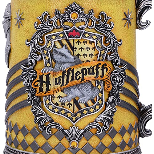Nemesis Now Harry Potter Hufflepuff Hogwarts House Collectible Tankard, 1 Count (Pack of 1), Yellow Silver