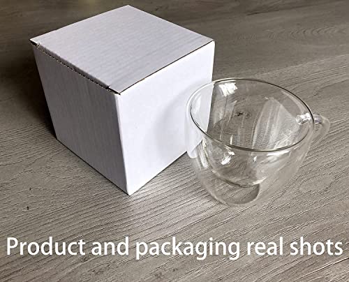 PCduoduo Heart Shaped Cup,Heat resistant creative double layer heart cup cup clear glass milk cup tea milk cup cup coffee cup (8oz/240ML)