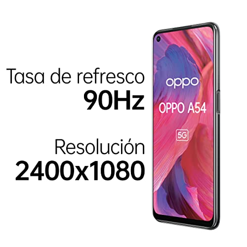 Oppo A54 Dual-SIM 64GB ROM + 4GB RAM (GSM Only | No CDMA) Factory Unlocked 5G Smartphone (Fluid Black) - International Version