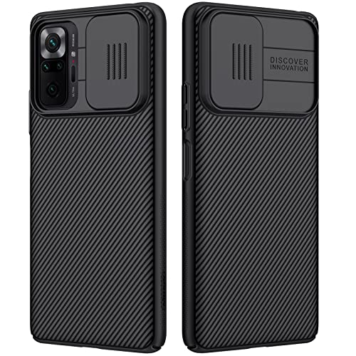 for Xiaomi redmi Note 10 Pro Case, Nillkin CamShield Slim case Protective Cover with Camera Protector Hard PC and TPU Ultra Thin Anti-Scratch Phone Case for Redmi Note 10 pro/Note 10 pro Max (Black)