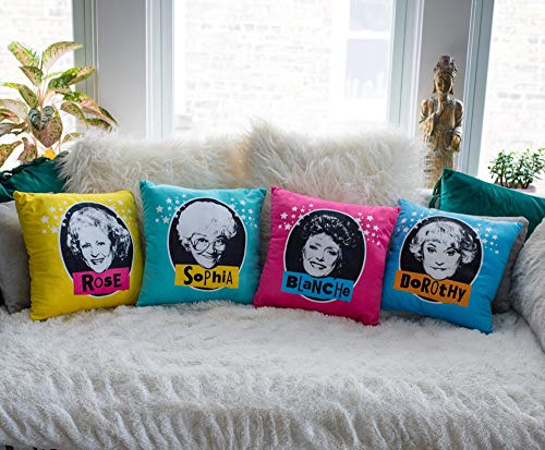 The Golden Girls 14-Inch Character Throw Pillows | Set of 4 | Decorative Square Accent Pillows for Living Room Set, Cushion, Couches And Sofas, Bedroom