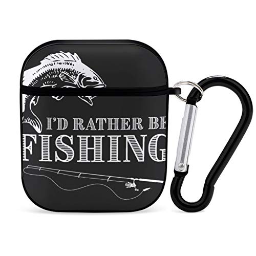 Bass Fishing Design Airpods Case Cover for Apple AirPods 2&1 Cute Airpod Case for Boys Girls Silicone Protective Skin Airpods Accessories with Keychain