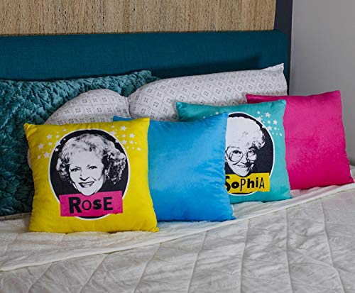 The Golden Girls 14-Inch Character Throw Pillows | Set of 4 | Decorative Square Accent Pillows for Living Room Set, Cushion, Couches And Sofas, Bedroom