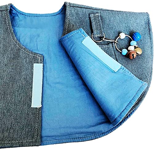 Parrot Anti-Scratch Shoulder Protector Multi-Purpose Bird Shoulder Shawl Bird Diaper Pad for Parakeets Cockatiels Conures Macaws Finches Lovebird Hang Bird Anklet & Toys (Shoulder Protector-Blue)