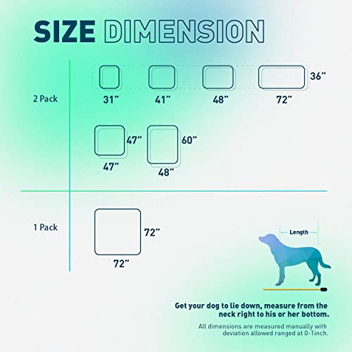 Eterish Reusable Washable Pee Pads for Dogs Large/Extra Large 36'' x 41'' 2 Pack, Absorbent Pet Puppy Dog Training Pads Non-Slip, Waterproof Whelping Potty Pads for Dogs Leak-Proof