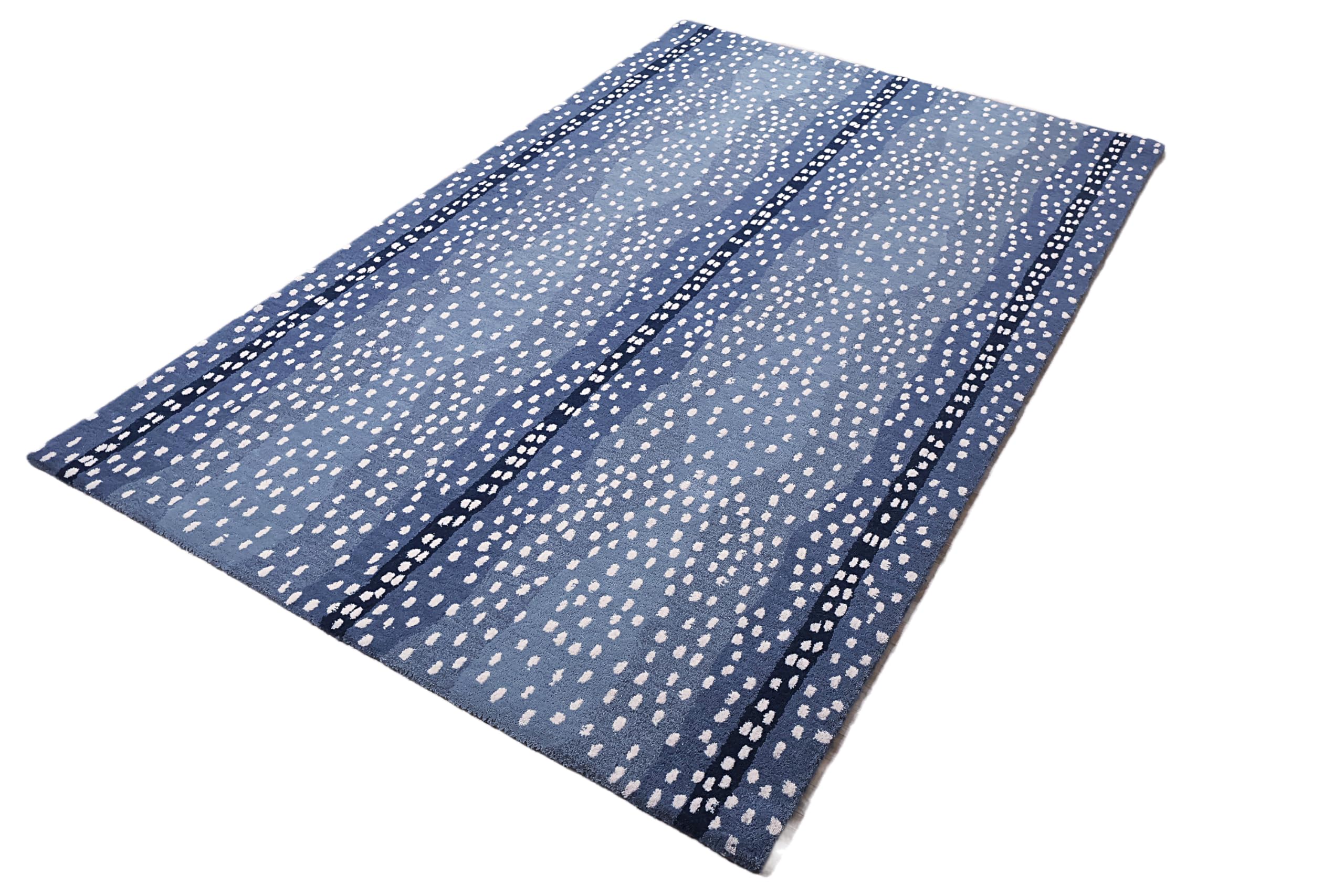 Wallard Antelope Cheetah Blue,Natural,Gray,Mink Animal Contemporary HandTuffted 100% Woolen Area Rugs and Carpets (Blue, 10 x 8 FT)