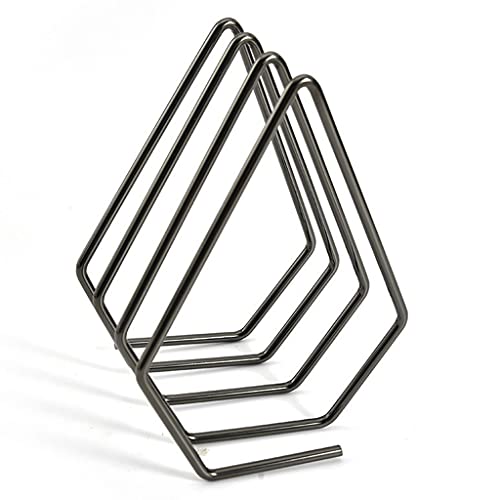 Storage Newspaper Baskets Magazine Rack Cone-Shaped Wrought Iron Bedroom Gold Stand Desktop Rack Living Room Black Book Rack (Color : Gold, Size : 6613cm)