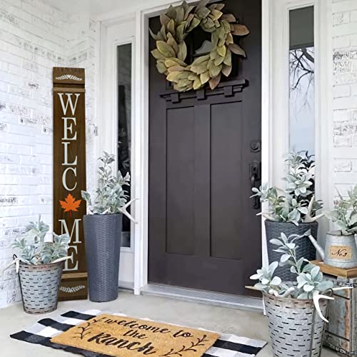 Fall Welcome Sign for Front Porch Standing, 5ft Tall Outdoor Welcome Sign for Porch, Interchangeable Welcome Sign, Welcome Fall Sign, Fall Front Porch Sign, Vertical Welcome Sign for Front Door