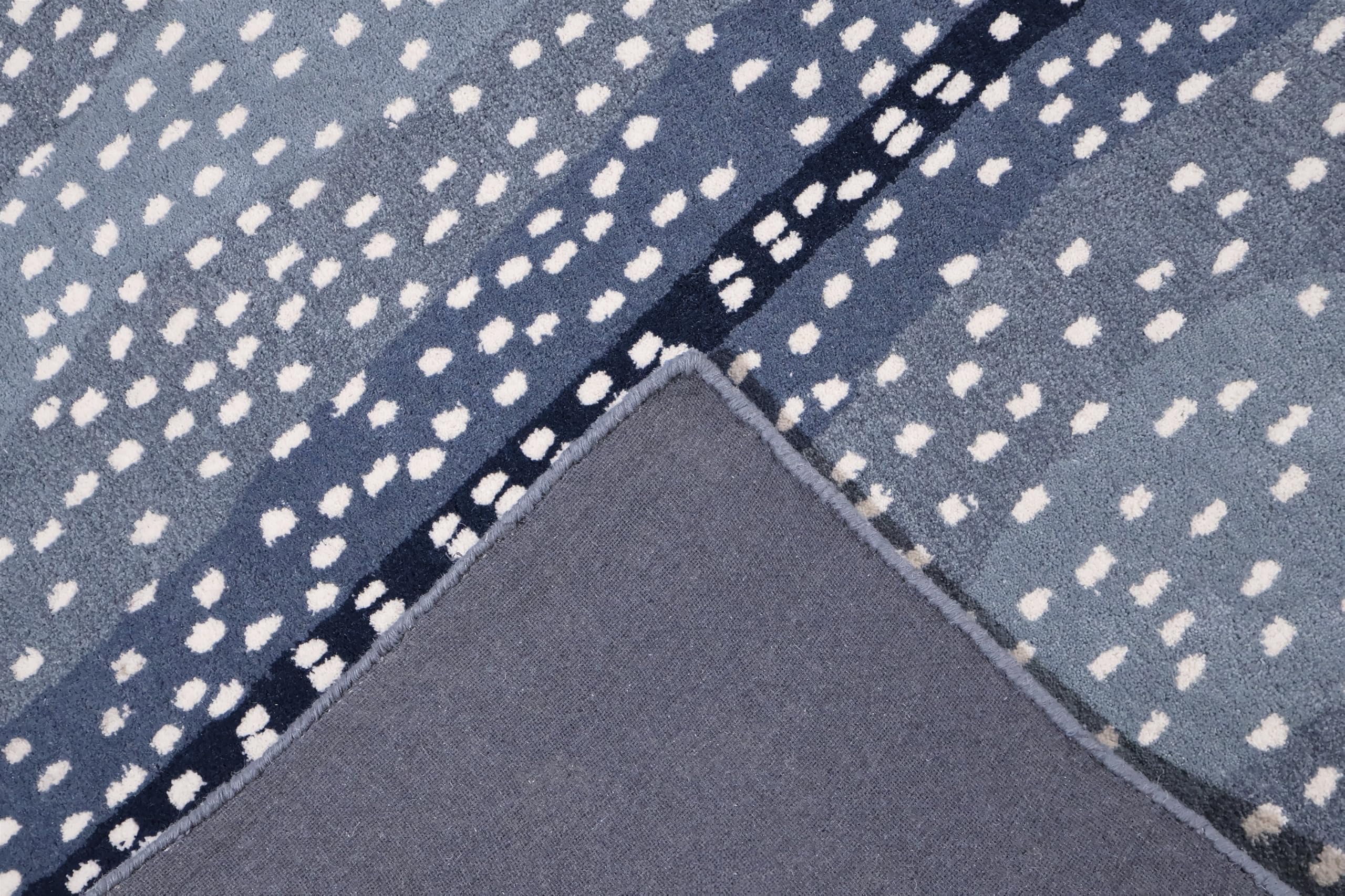 Wallard Antelope Cheetah Blue,Natural,Gray,Mink Animal Contemporary HandTuffted 100% Woolen Area Rugs and Carpets (Blue, 10 x 8 FT)