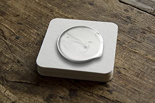 Large Spoon Rest,Ceramic Spoon Rest for Kitchen Counter Dishwasher Safe Marble Decor Spoon Holder for Kitchen,5.5 Inches