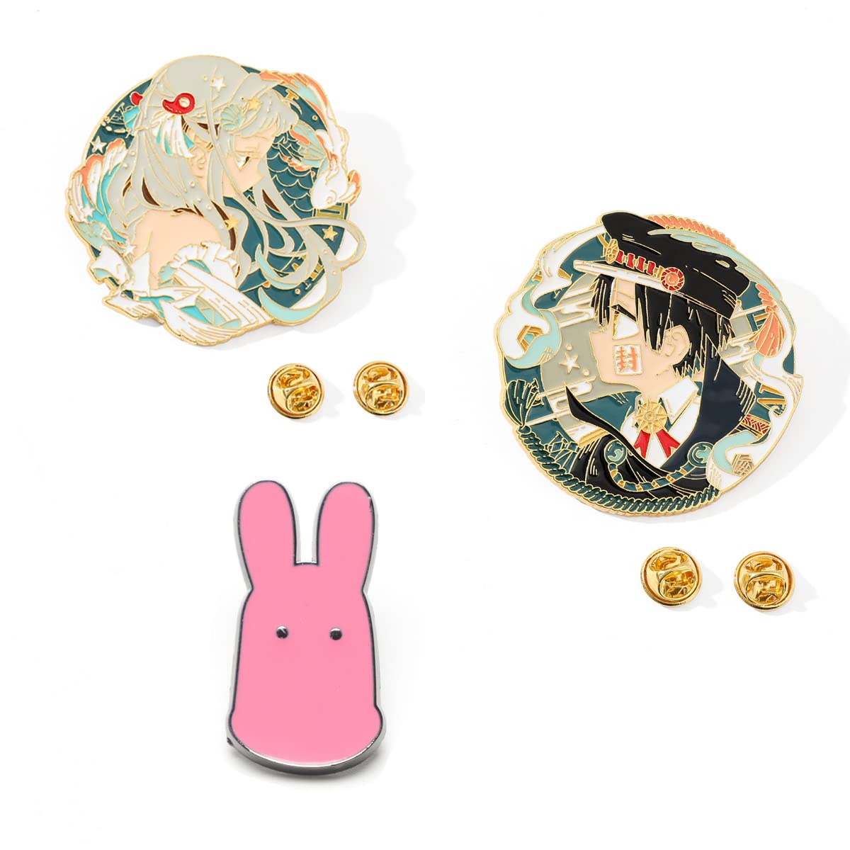 Ealipoi Anime Toilet Bound Hanako Kun Brooch Yashiro Nene Pins Hanako kun Brooches Metal Pendant Cosplay Gift for Women (straight)