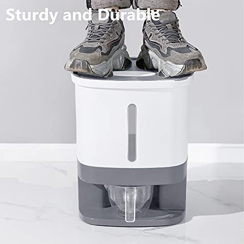 YYIJ Airtight Rice dispenser 22Lbs Rice Dry Food Storage Container,Cereal Container Bin,Measuring Cup Included, Gray, R1343G426335IC5Q
