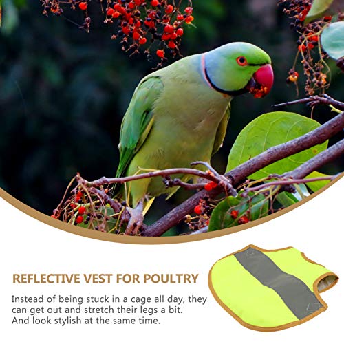 TEHAUX Chicken Harness Hen, Hen Saddle Apron Pet Reflective Vest Chicken Clothes Poultry Feather Protection Pet Vest with Reflective Band for Chicken Duck Geese