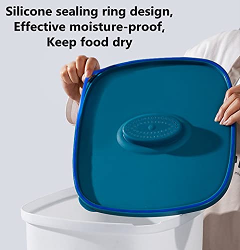 YYIJ Airtight Rice dispenser 22Lbs Rice Dry Food Storage Container,Cereal Container Bin,Measuring Cup Included, Gray, R1343G426335IC5Q