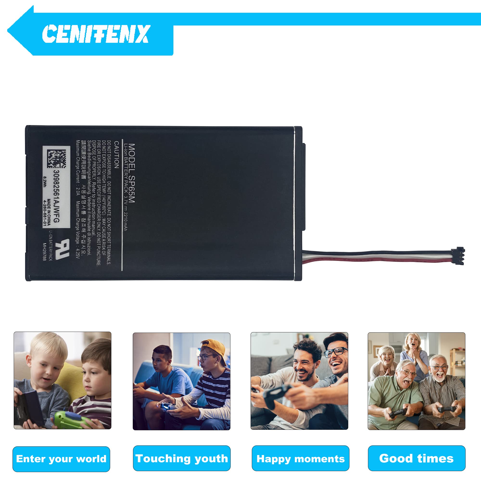 CENIFENX PS Vita Battery SP65M 3.7V 2210mAh Battery Replacement for PS Vita PCH-1001 PCH-1101 1003 1103 Battery with Repair Tool Kit (Not for PS Vita PCH-2000 Battery)