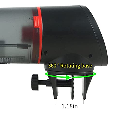 Moisture-Proof Electric Auto Fish Food Feeder Timer Dispenser for Aquarium or Fish Tank, Auto Feeding on Vacation or Holidays,USB Rechargeable (LY-019)