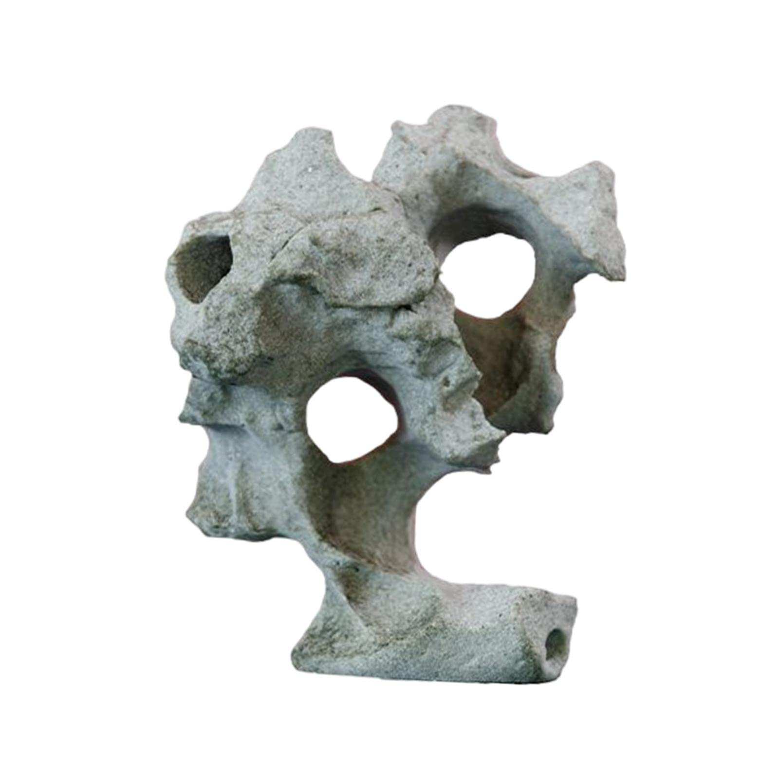 KLKCMS Aquarium Landscape Cave Hideout Rockery Ornament Terrarium Play Landscaping Fish Tank Rock, 6.3cmx3.5cmx8cm