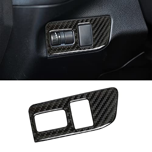 YAMUDA Compatible with Carbon Fiber Car Trunk Button Switch Sticker Decoration Interior Accessories for Subaru BRZ Toyota 86 2016 2017 2018 2019 2020 (Black)