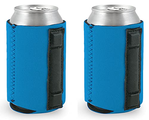 Blank Magnetic Can Coolie (2 Pack Neon Blue)