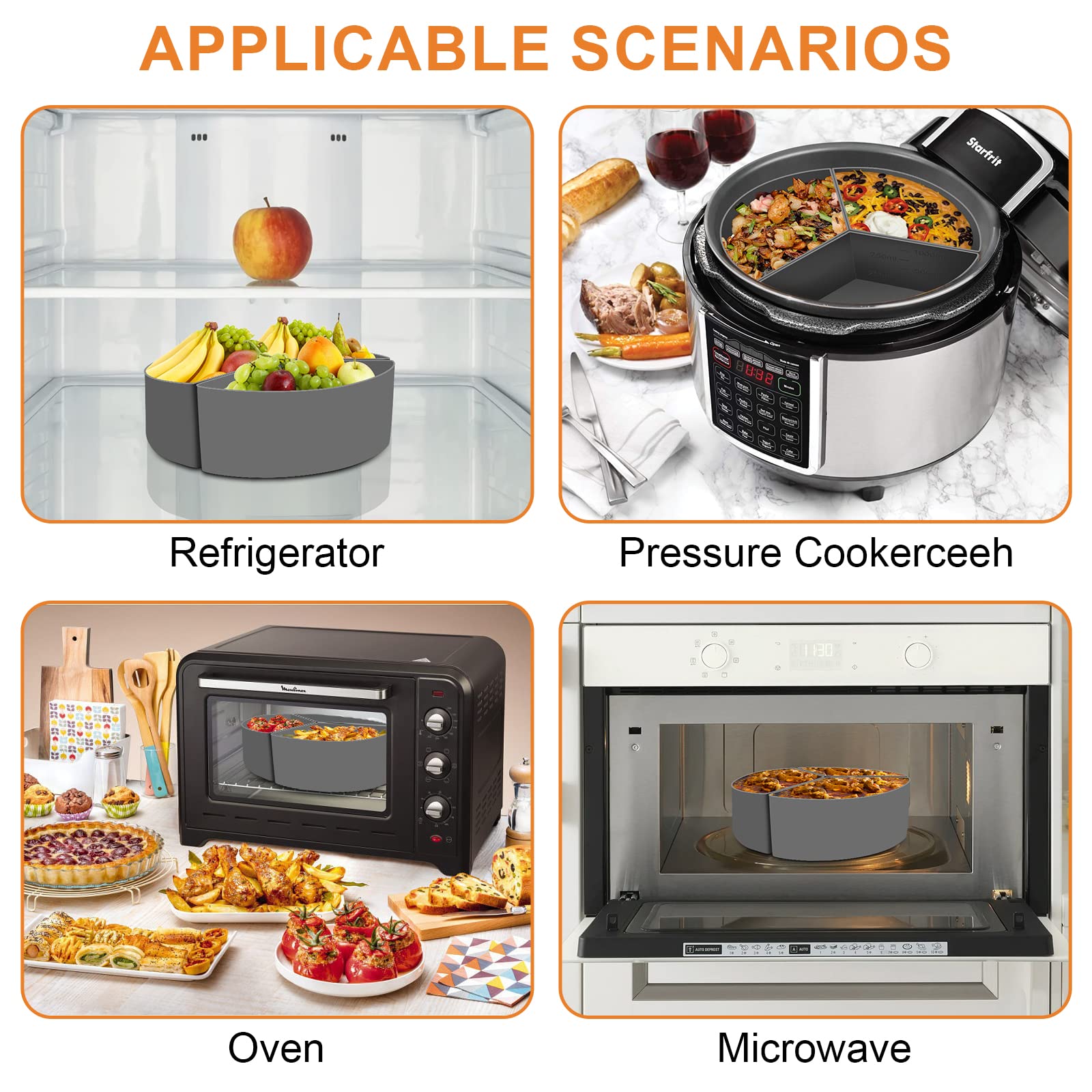 Slow Cooker Liners, Slow Cooker Silicone Liners, for 6 QT Crockpot, Reusable Crock Pot Liners, Easy Clean & Dishwasher Safe Cooking Silicone Liners (Gray)