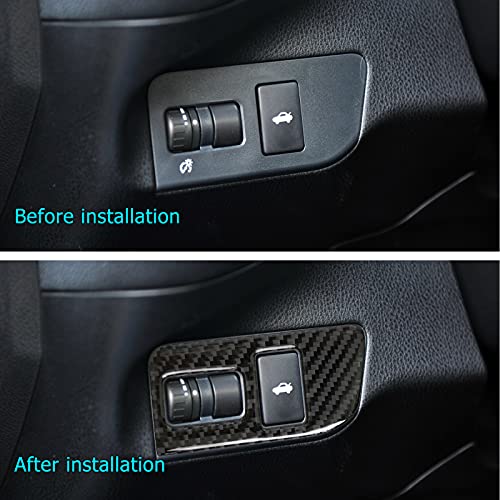 YAMUDA Compatible with Carbon Fiber Car Trunk Button Switch Sticker Decoration Interior Accessories for Subaru BRZ Toyota 86 2016 2017 2018 2019 2020 (Black)
