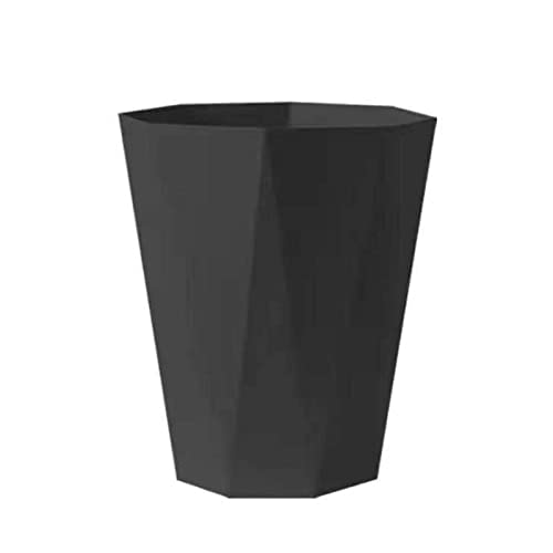 Diamond Shape Trash can Without Cover, Plastic Material is Strong and Durable, Simple Geometric Office Wastebasket, Suitable for Families, bathrooms, Kitchens, Dressers, bedrooms, Light Blue