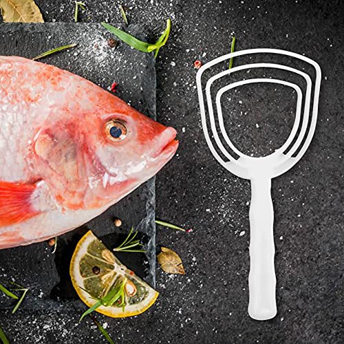2 Pieces Meat Scraper Bone Dust Scraper Bone Scraper,Professional Square Polyethylene Bone Dust Scraper, Kitchen Catering Kitchenware Square Bone Fish Scales Dust Remover (White)