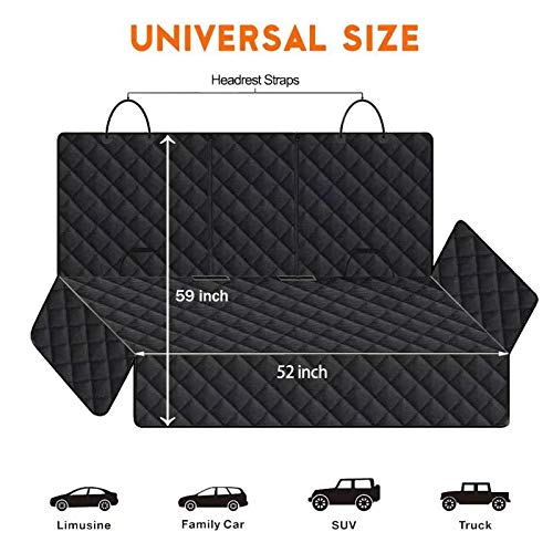 Ataqus Dog Car Seat Covers,100% Waterproof Pet Seat Cover,Scratch Proof, Heavy Duty and Nonslip Pet Bench Seat Cover,Capable for Cars, Trucks & SUVs