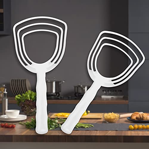 2 Pieces Meat Scraper Bone Dust Scraper Bone Scraper,Professional Square Polyethylene Bone Dust Scraper, Kitchen Catering Kitchenware Square Bone Fish Scales Dust Remover (White)