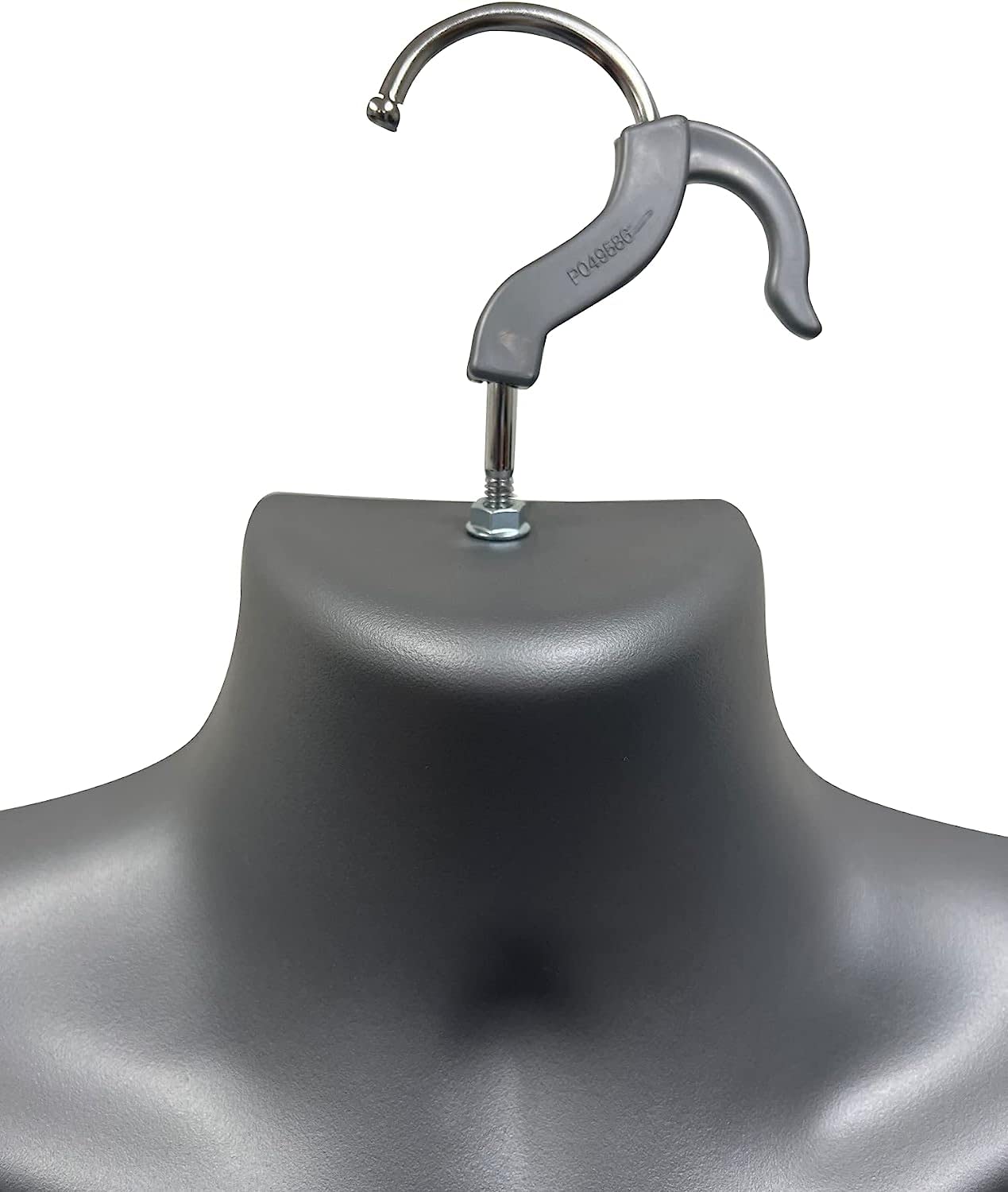 DisplayTown Gray Male + Gray Female Mannequin Injection Forms Half Rounded Waist Body Torso Dress Form with Only Hanging Hook, S-M Sizes