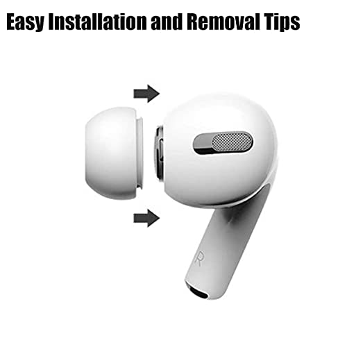 ToneGod AirPods Pro Replacement Ear Tips [3 Pairs] for AirPods Pro, Silicon Earbuds Tips with Noise Reduction Hole, Fit in The Charging Case (Sizes S/M/L, White)