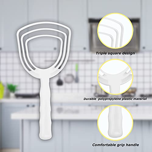 2 Pieces Meat Scraper Bone Dust Scraper Bone Scraper,Professional Square Polyethylene Bone Dust Scraper, Kitchen Catering Kitchenware Square Bone Fish Scales Dust Remover (White)