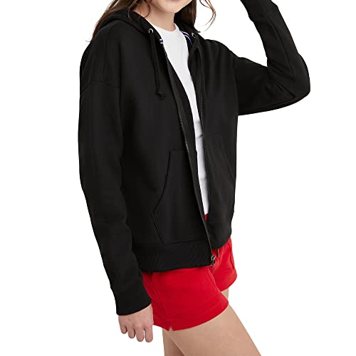 Hanes Comfortblend Standard Originals Full, Midweight Fleece Sweatshirt, Zip Hoodie for Women, Plus, Black
