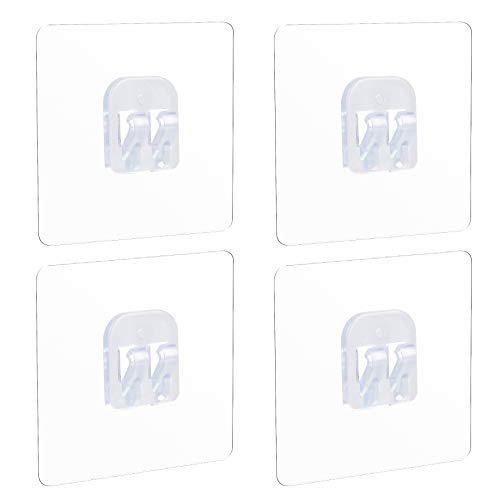 YeeBeny Corner Shower Caddy Adhesive Sticker Hook Mount for Shower Caddy Basket Bathroom Shelf Compatible with KINCMAX,SMARTAKE, JOMARTO, Flowmist, Nieifi, HapiRm, Odesign, Lovelers 4 pack)