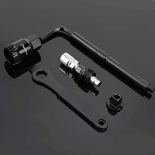 Oumers Bicycle Crank Puller Tool Set, Bike Crank Extractor+16mm Spanner Wrench+Bike Bottom Bracket Remover+Lengthen Allen Key Wrench +Square Head,Bike Repair Kit for all Cycling Enthusiasts