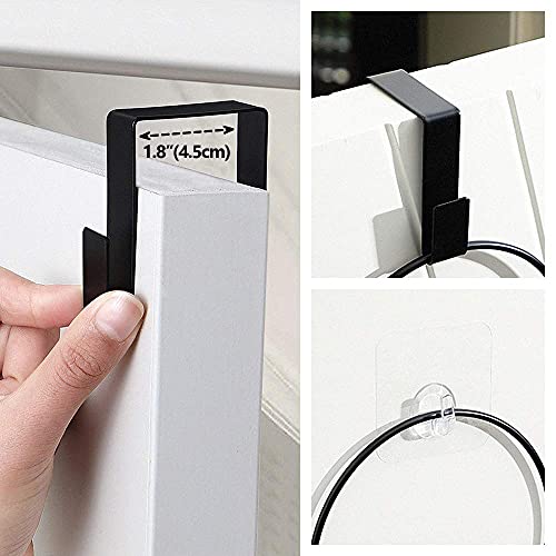 XINFULL 30 Rings Cap Rack Hanging Hat Organizer Baseball Holder Scarfs Bag Hanger Storage for Wall Door Closet Kitchen Bathroom, Black