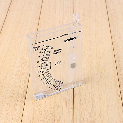 GLOGLOW Accurate Hydrometer Salinity Meter, Seawater Hydrometer Accurate Automatic Hydrometer Salt Water Salinity Meter for Aquarium Fish Tank Marine Sea Saltwater