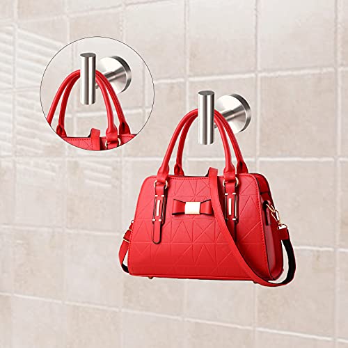 Kangdesi Bathroom Wall Towel Hooks, Coat Robe Clothes Hook (2 Pack), SUS304 Stainless Steel Brushed Hook Modern Wall Hook Holder for Kitchen Garage Hotel Wall Mounted
