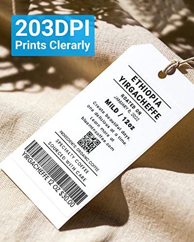 Phomemo Label Maker, Bluetooth Label Printer for Barcode, Address, Home, Mailing, Small Business, Clothing, Portable Label Maker Easy to Use with 3 Rolls Label & Bag